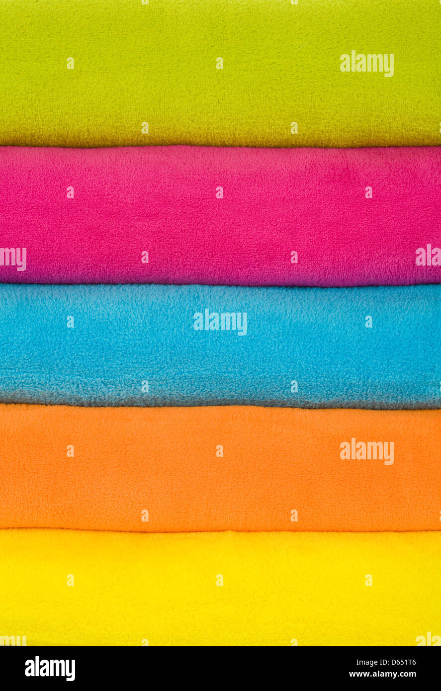 Colorful cotton towels Stock Photo - Alamy