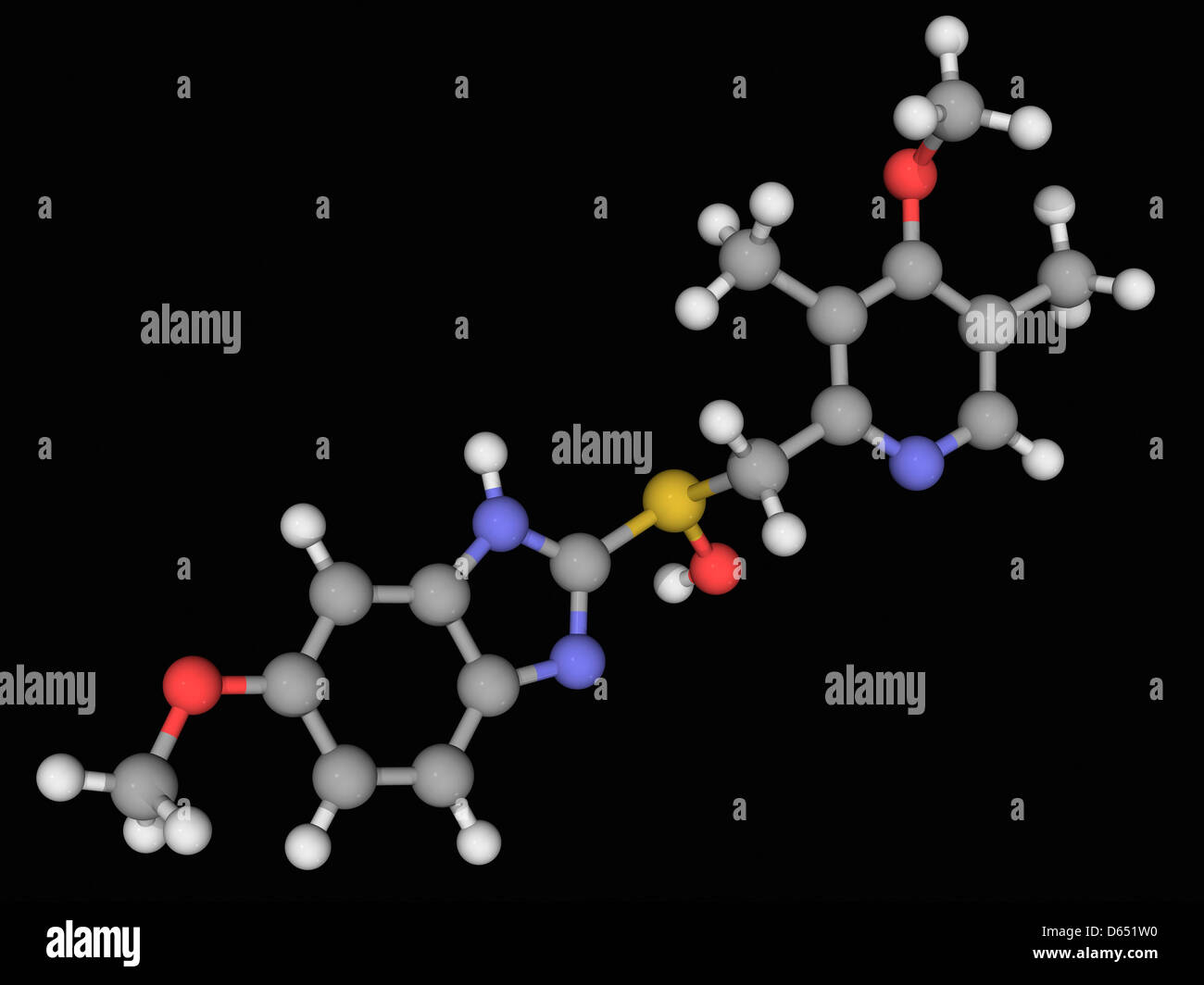Omeprazole drug molecule Stock Photo - Alamy