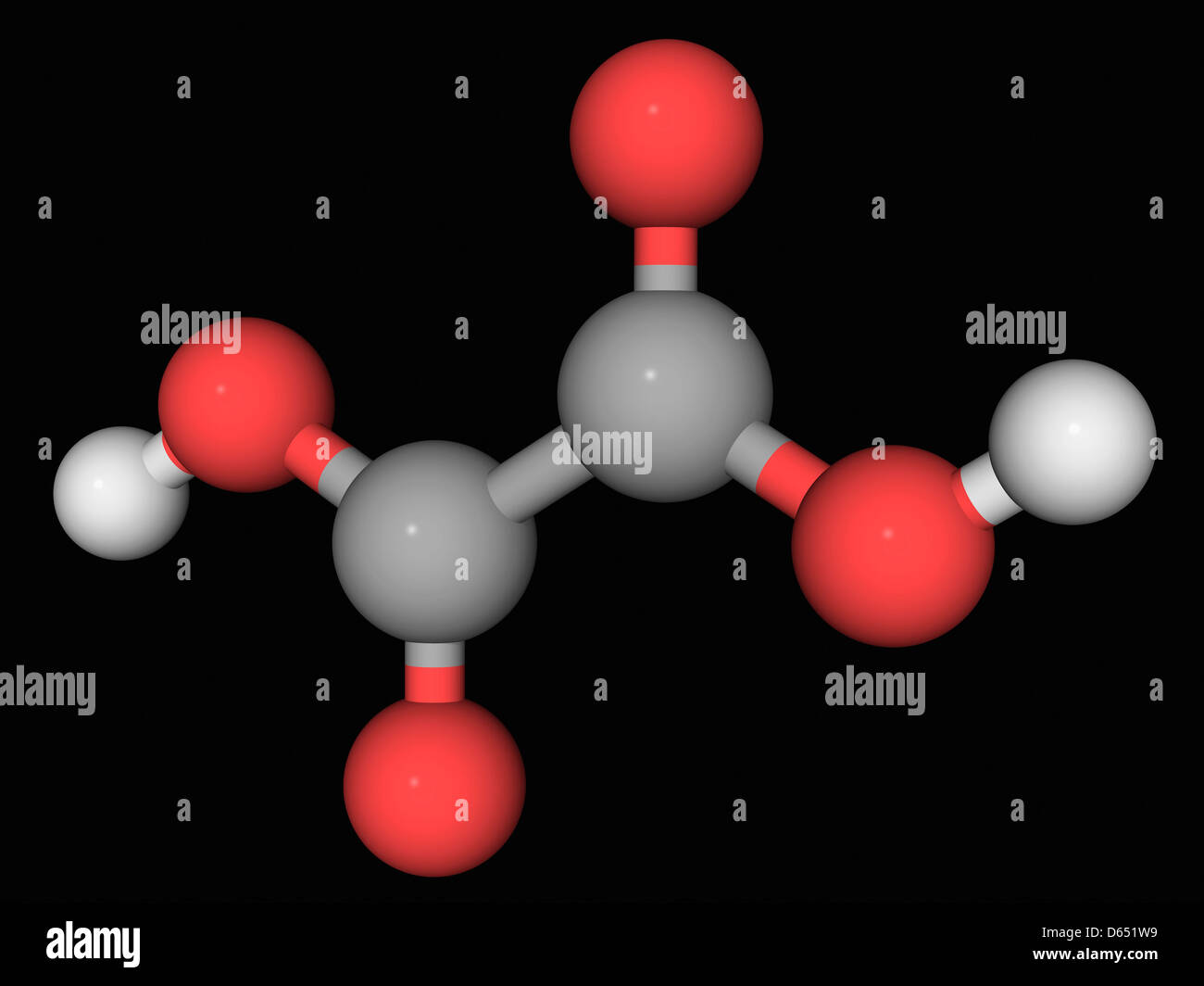 Oxalic acid molecule Stock Photo - Alamy