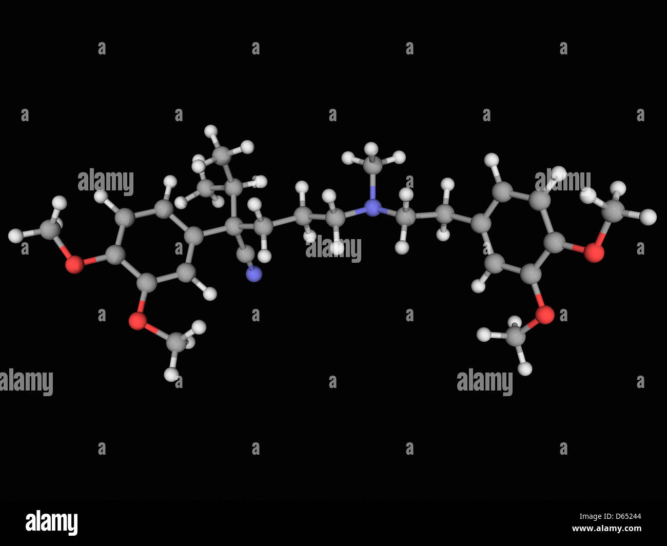 Verapamil drug molecule Stock Photo - Alamy