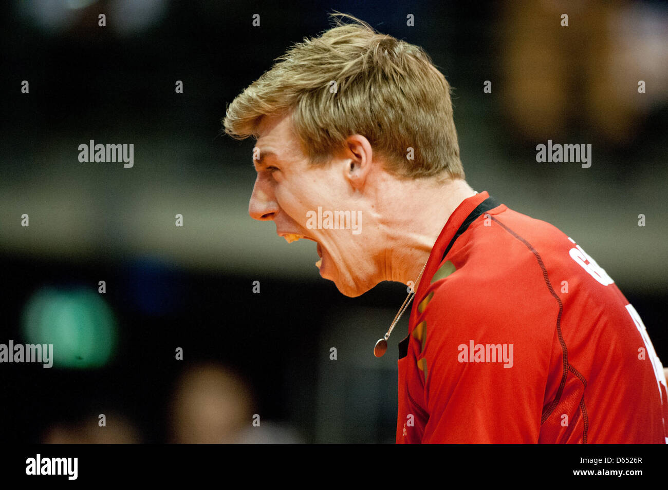 Germany's Max Guenthoer celebrates during the Volleyball Olympic ...