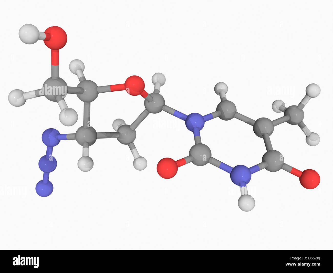 Zidovudine drug molecule Stock Photo - Alamy