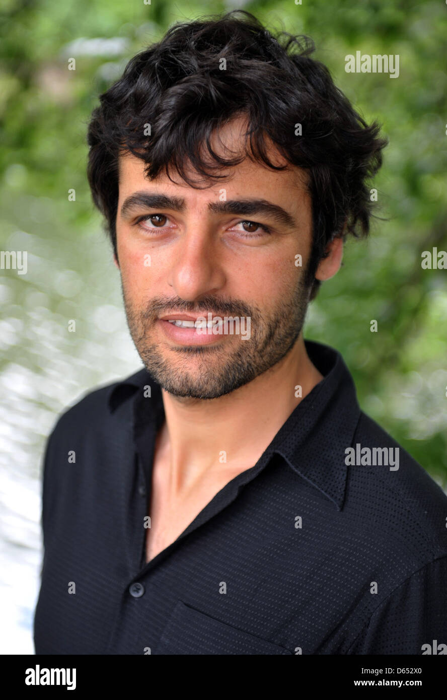 Syrian student Mansour Ismaiel poses during a photo session in Bremen ...