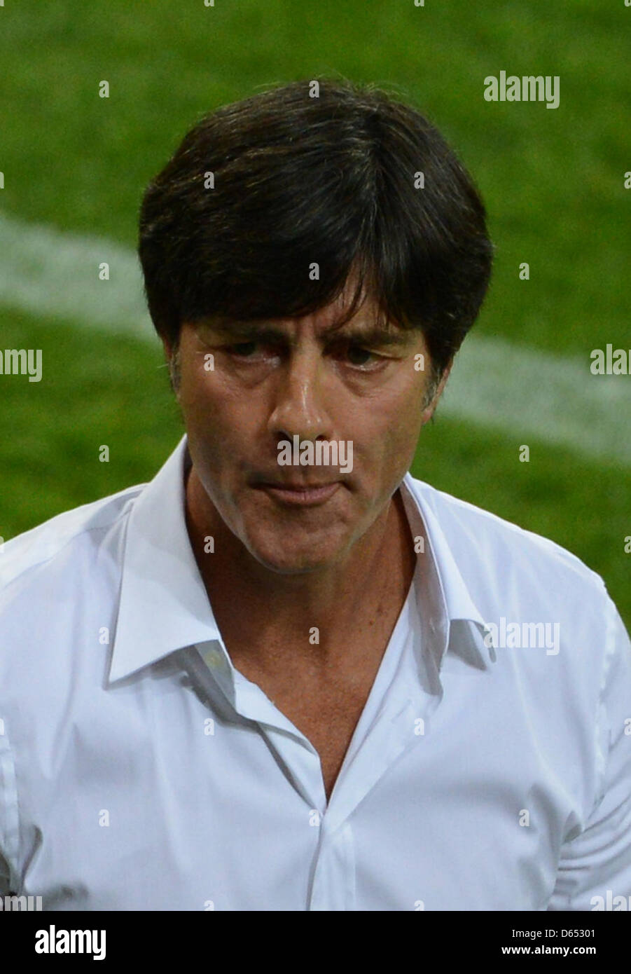Germany's head coach Joachim Loew reacts UEFA EURO 2012 group B soccer ...