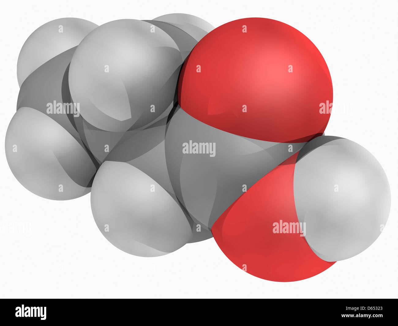 Butyric acid molecule Stock Photo - Alamy