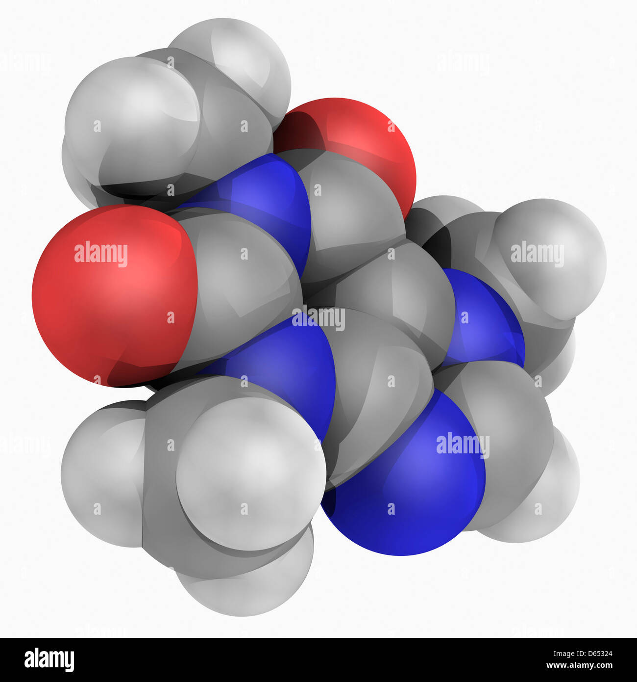 Caffeine drug molecule Stock Photo - Alamy