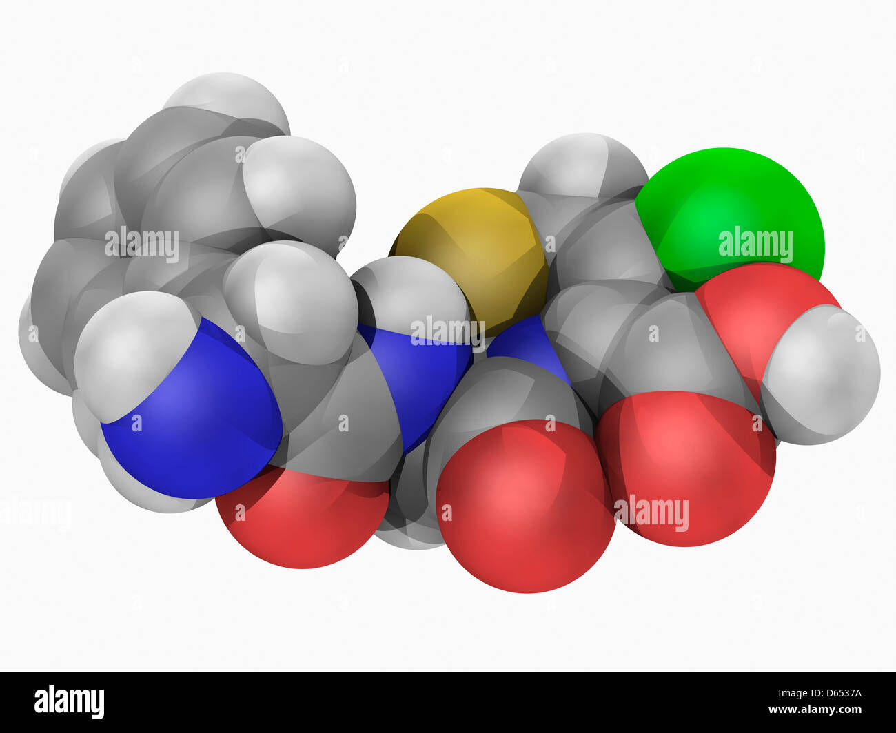 Cefaclor drug molecule Stock Photo - Alamy