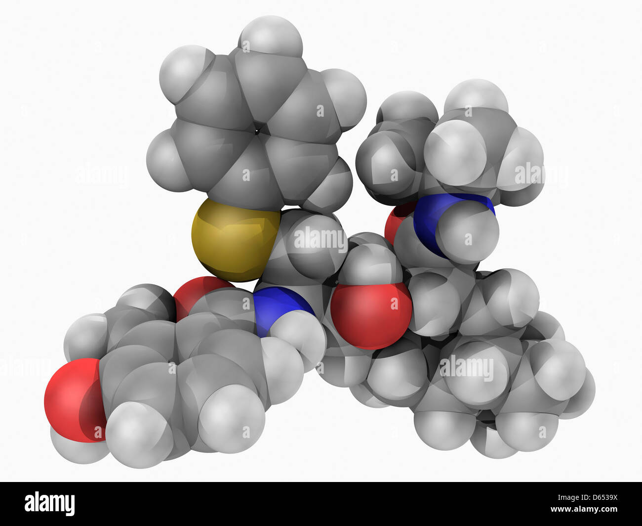 Nelfinavir drug molecule Stock Photo - Alamy