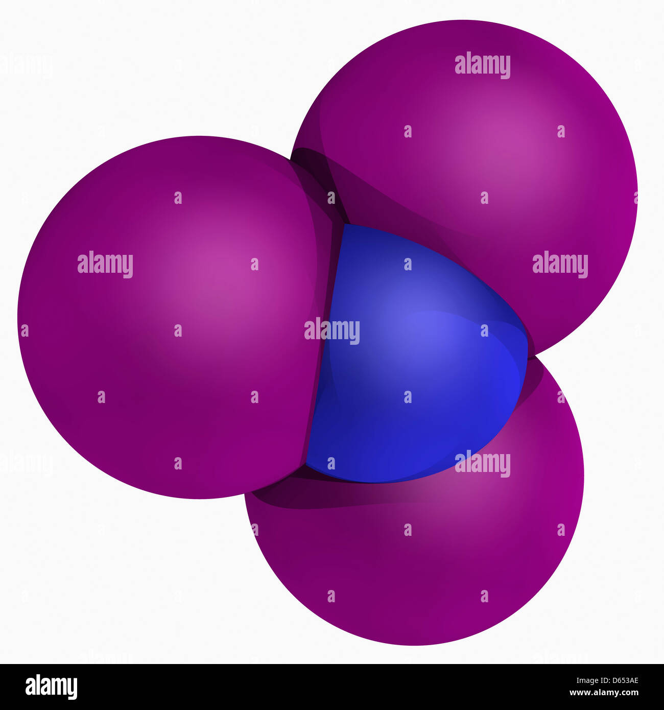 Nitrogen triiodide molecule Stock Photo - Alamy