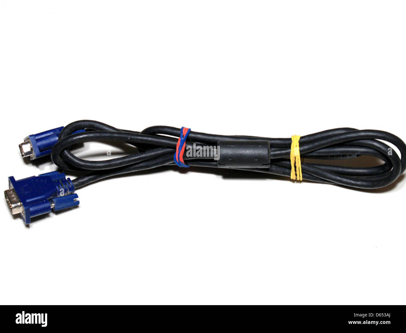 This image shows a collection of used RGB monitor cables with SVGA, VGA ...