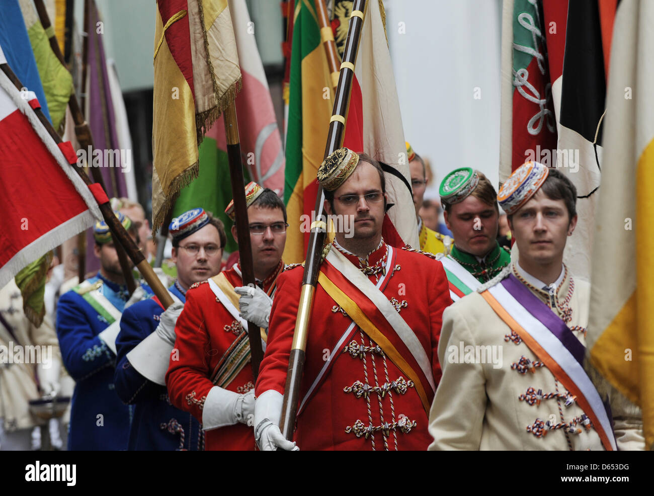 Members the German Catholic Student Fraternities parade through the ...