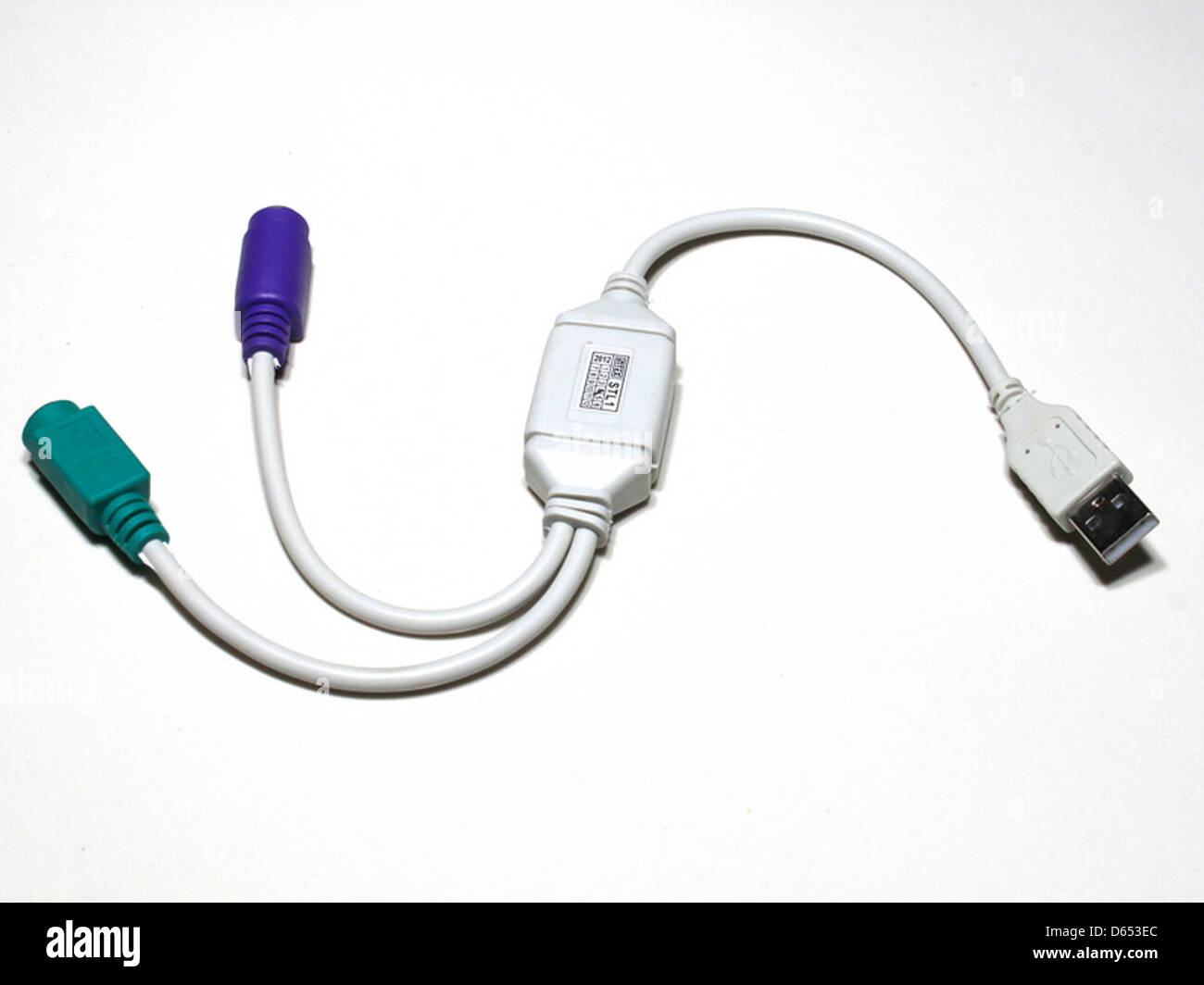 A USB to PS2 converter cable, used to connect older PS2 devices such as ...