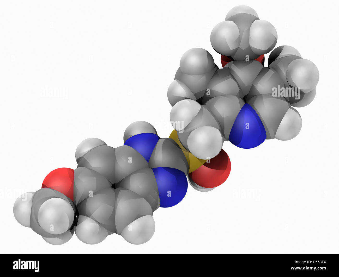 Omeprazole drug molecule Stock Photo - Alamy