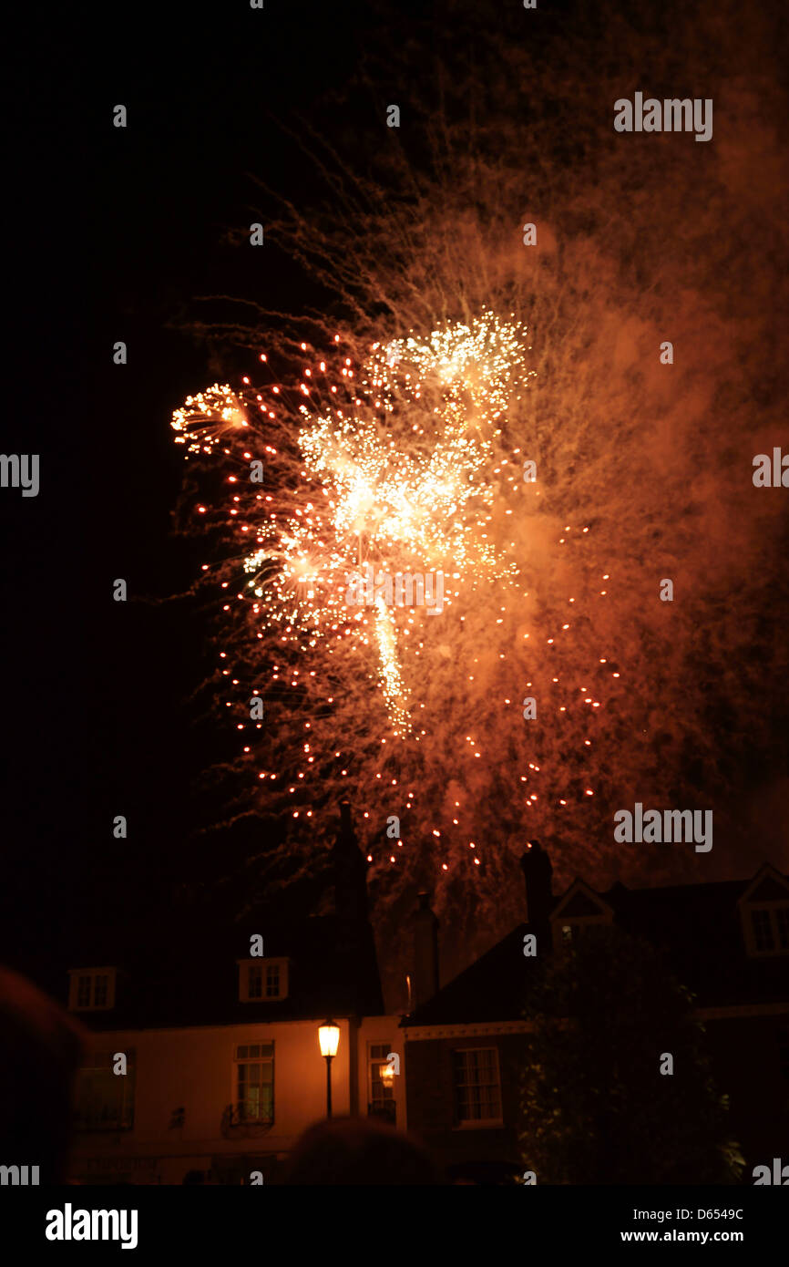 hastings battle bonfire night sky fireworks bronze iron color Stock ...