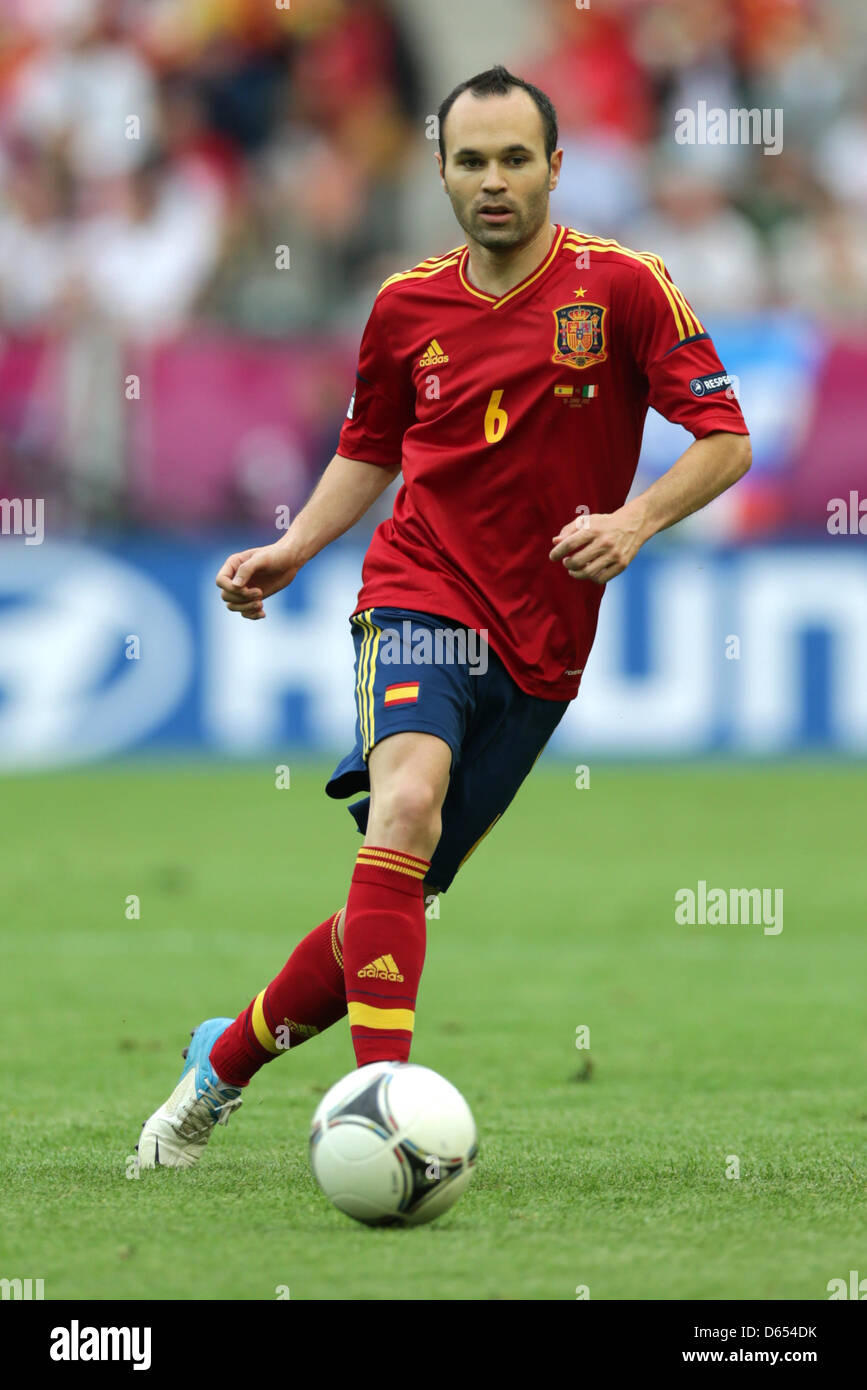 Spain's Andres Iniesta during UEFA EURO 2012 group C soccer match Spain ...