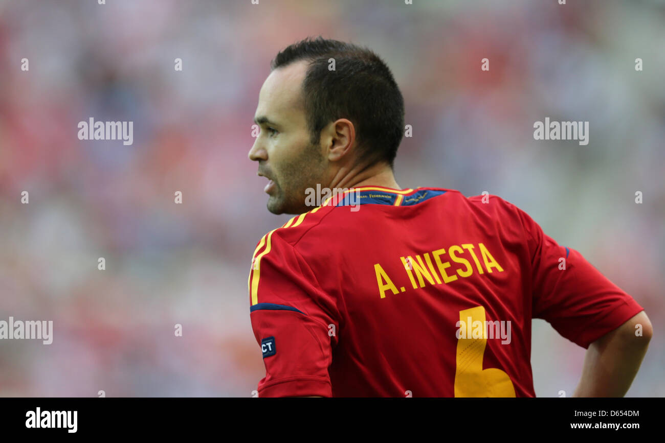 Spain's Andres Iniesta during UEFA EURO 2012 group C soccer match Spain ...