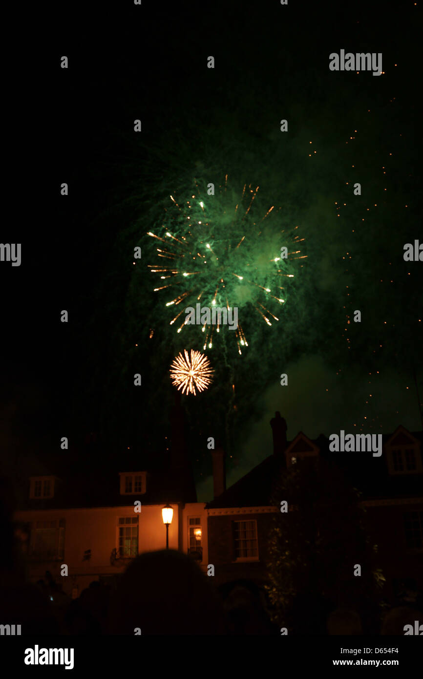 hastings battle bonfire night sky fireworks green colors and fireworks ...