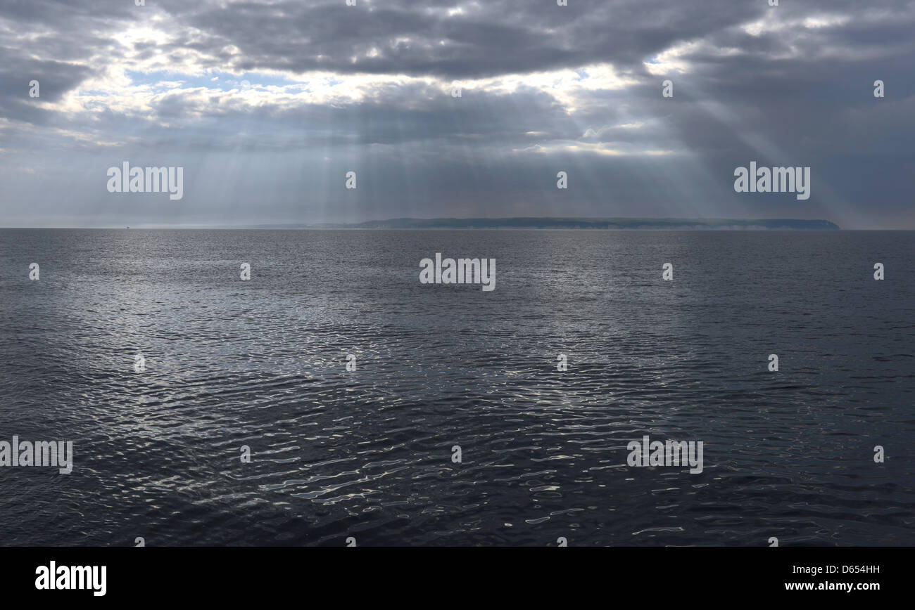 Dark clouds are seen off the island of Ruegen near Sassnitz, Germany ...