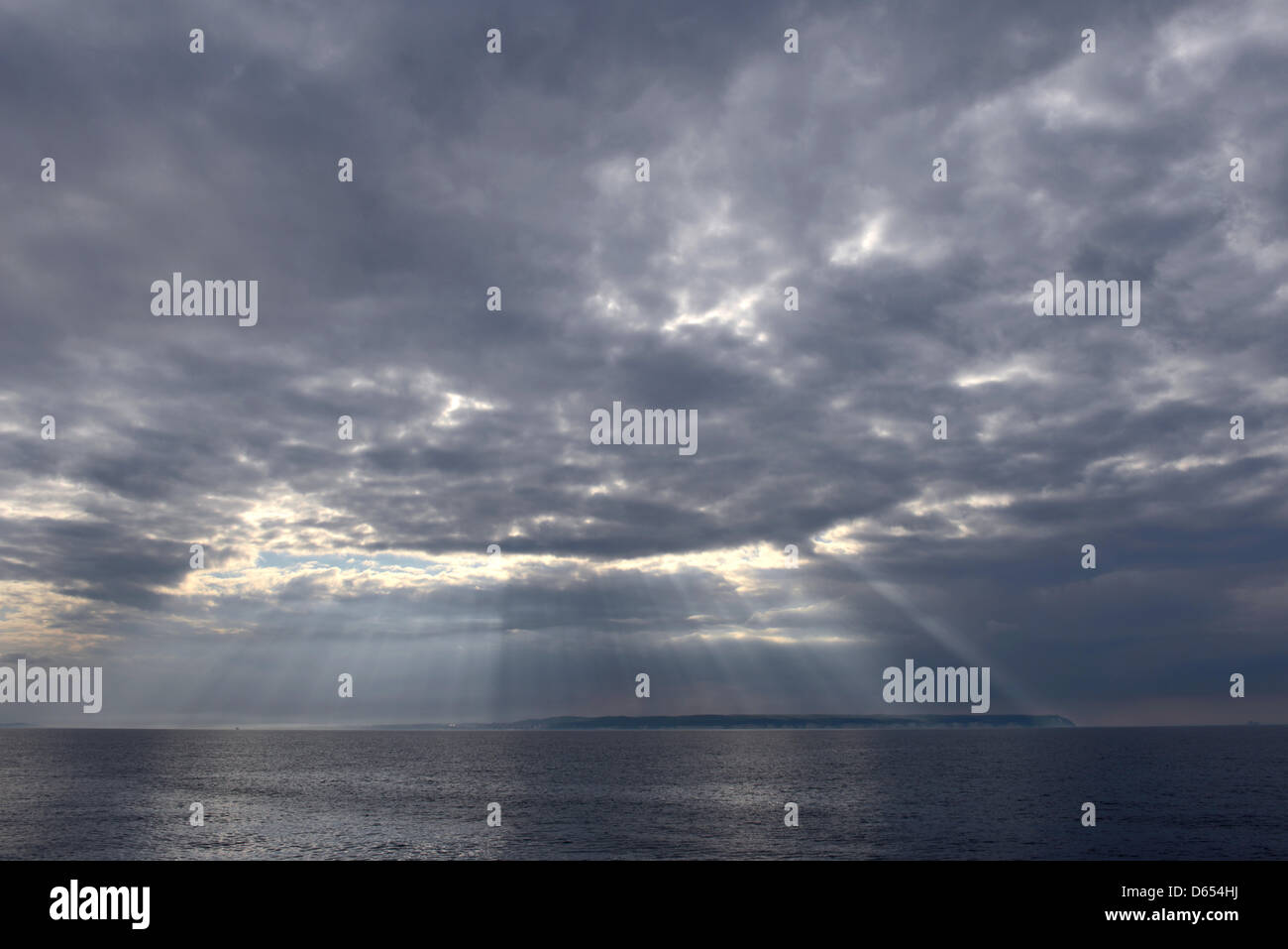 Dark clouds are seen off the island of Ruegen near Sassnitz, Germany ...