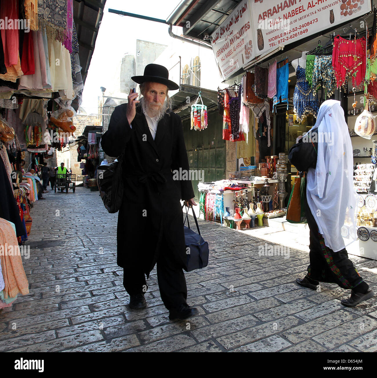 A Jewish Rabbi pictured in the Old City of Jerusalem, Israel, 30 May ...