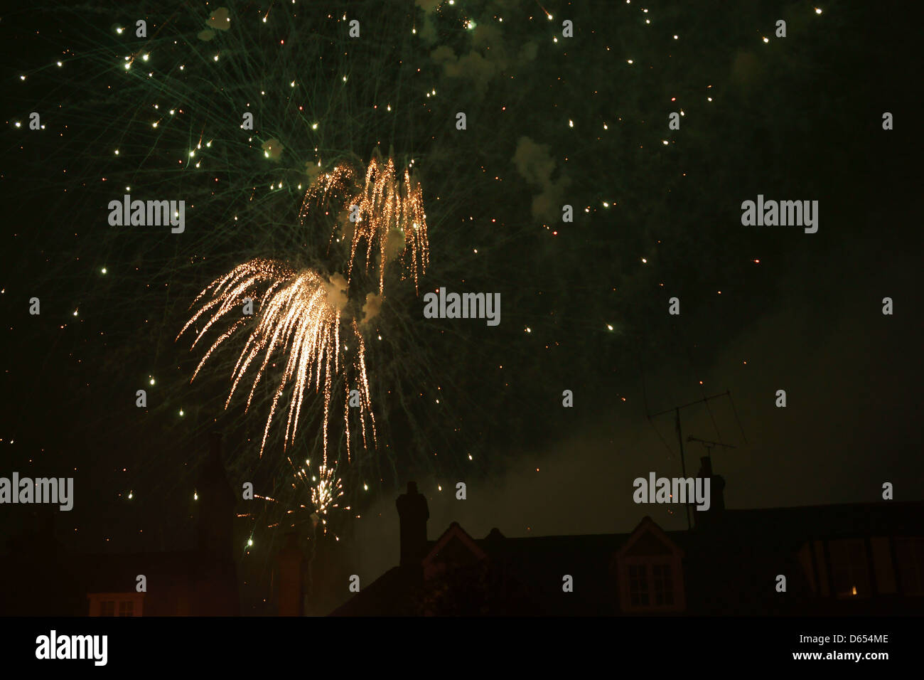 hastings battle bonfire night sky fireworks night Stock Photo - Alamy