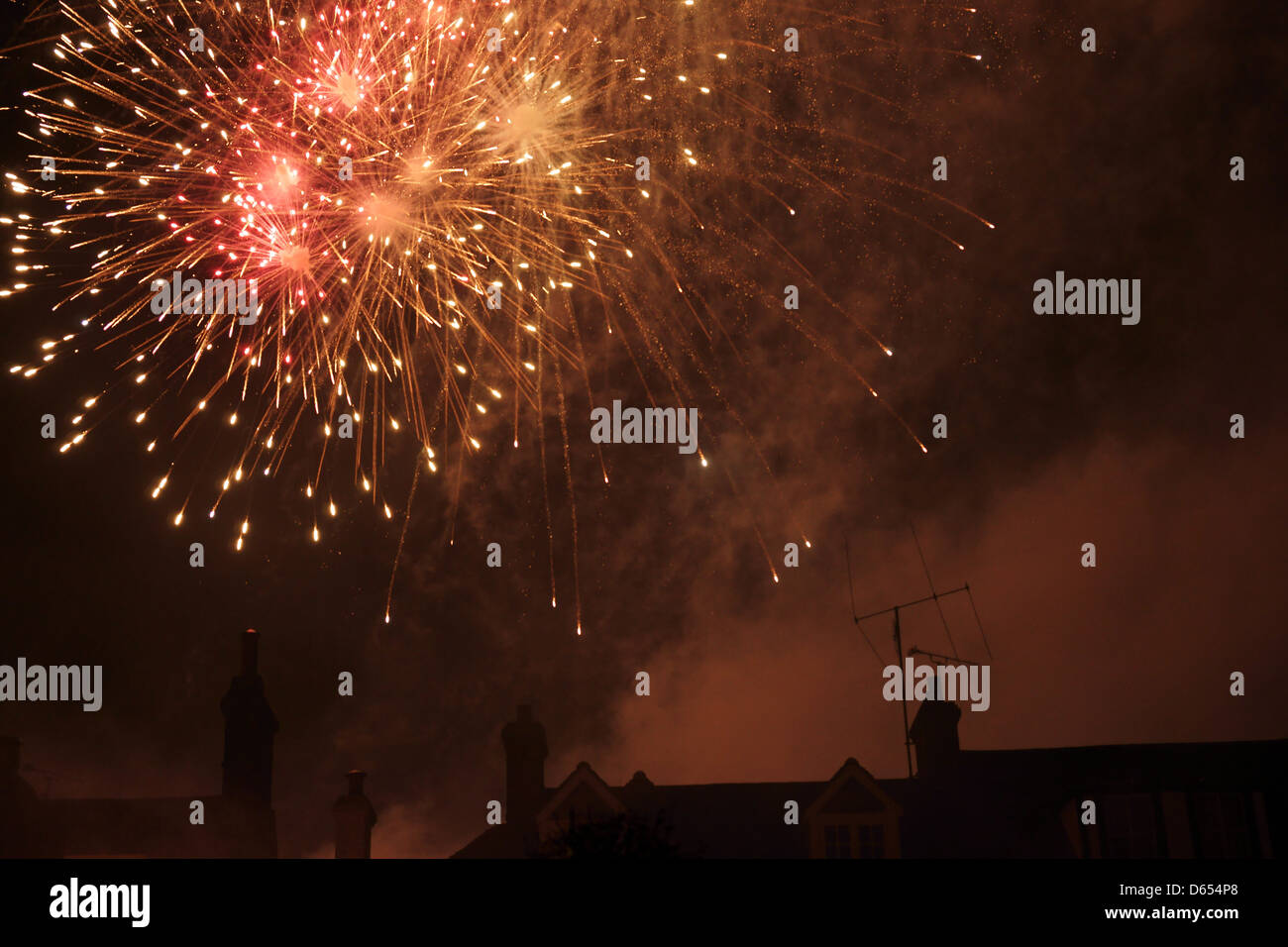 hastings battle bonfire night sky fireworks night Stock Photo - Alamy