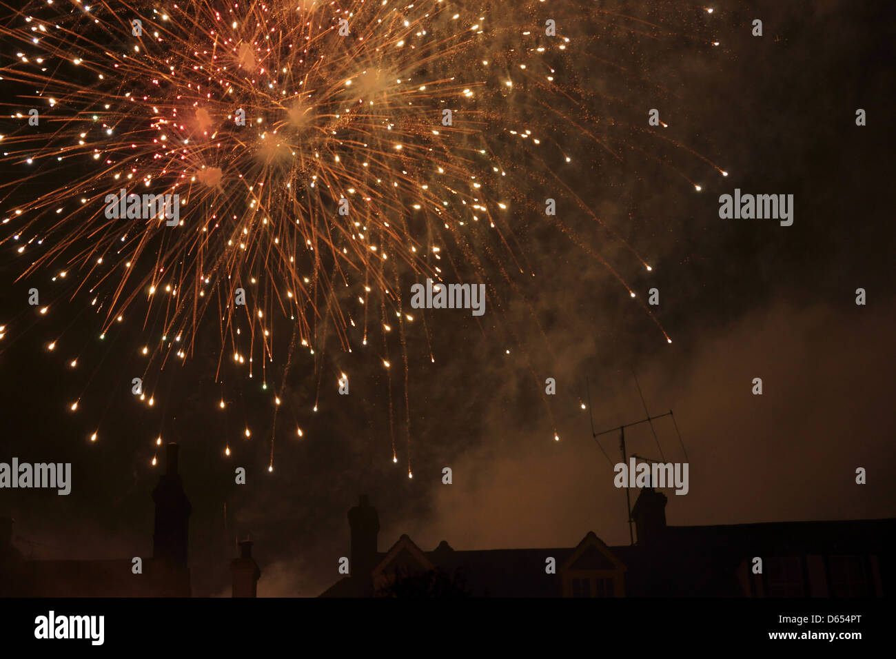 hastings battle bonfire night sky fireworks bronze iron color Stock ...