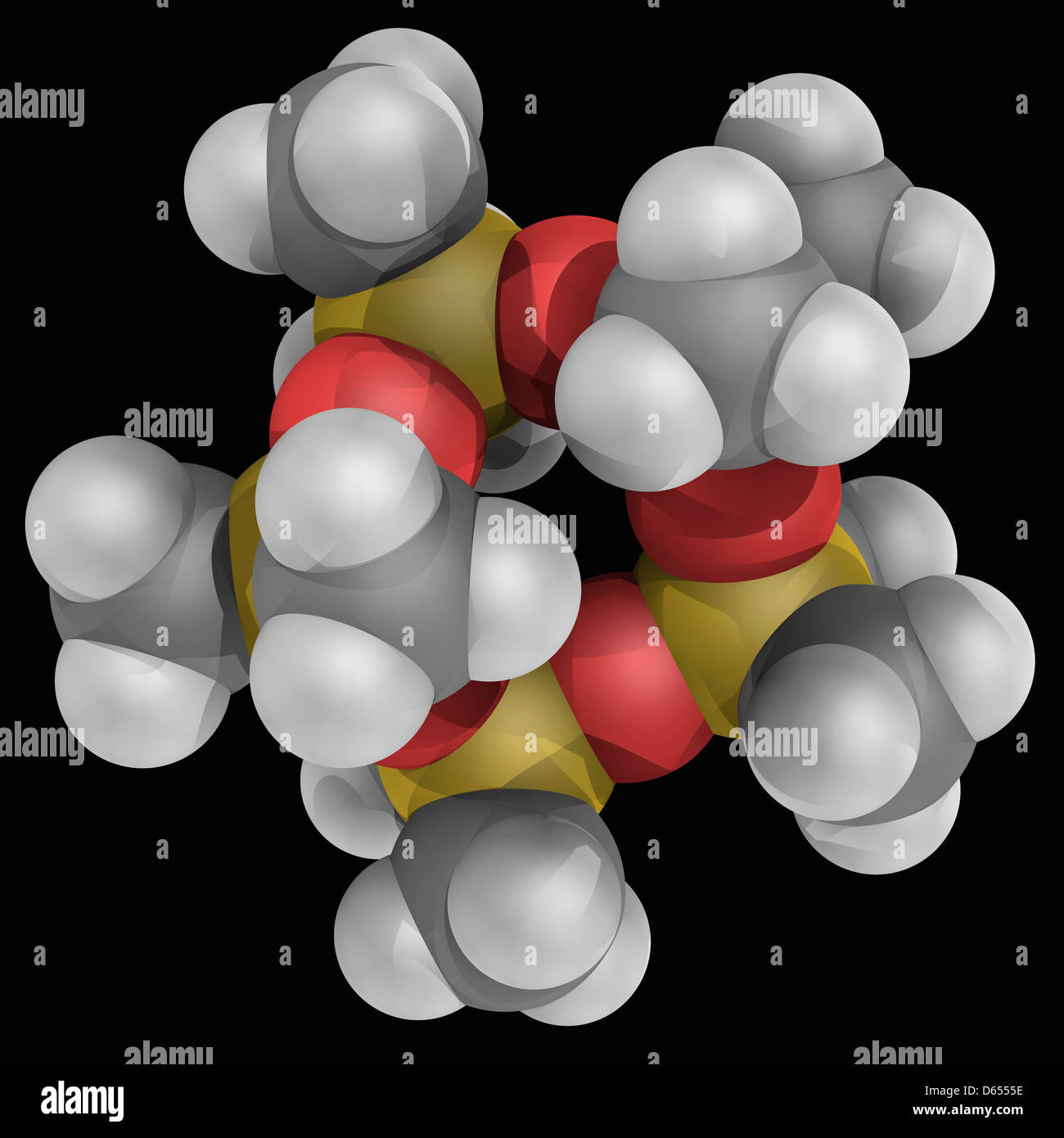 Decamethylcyclopentasiloxane d5 molecule hi-res stock photography and ...