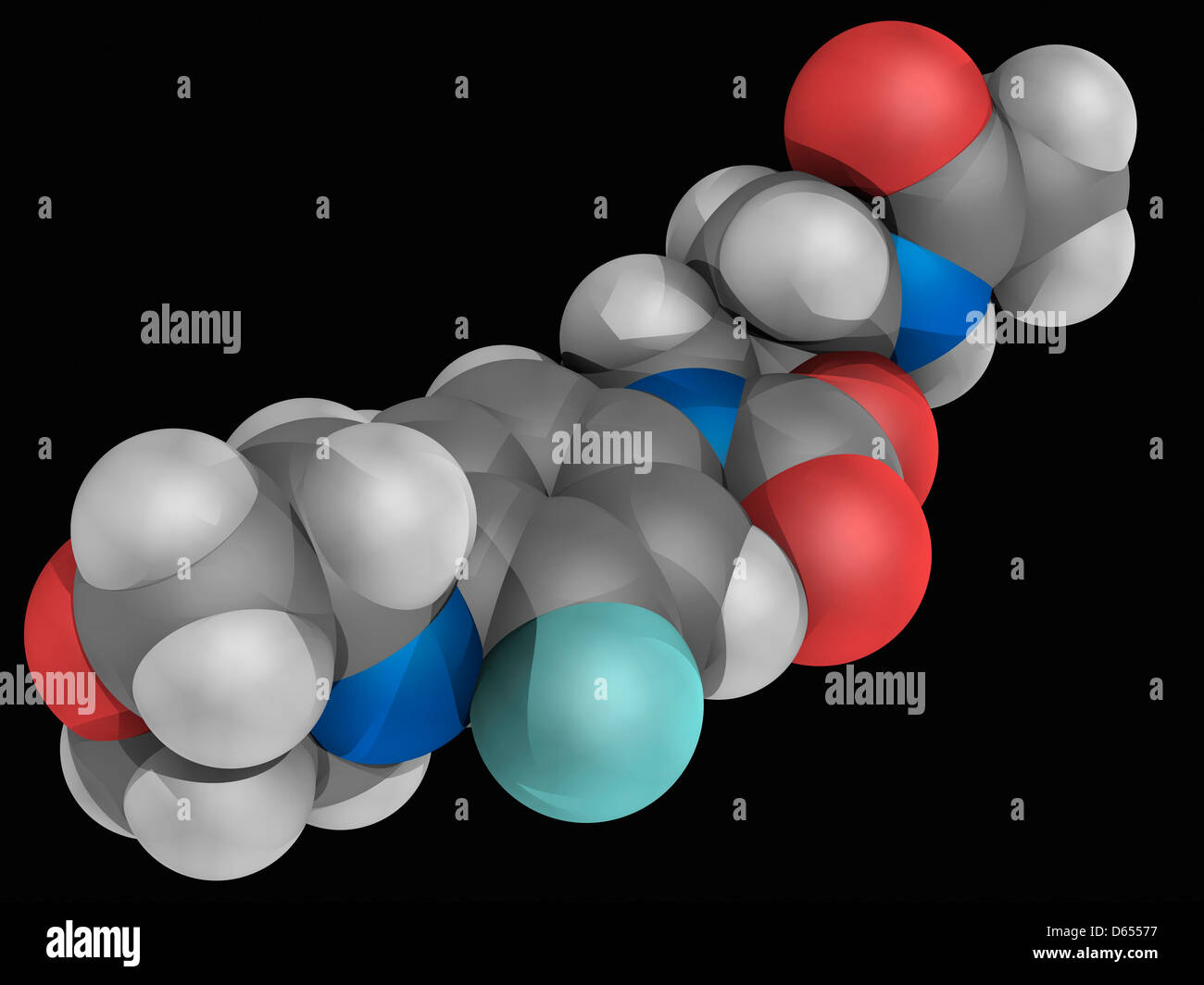 Linezolid drug molecule Stock Photo - Alamy