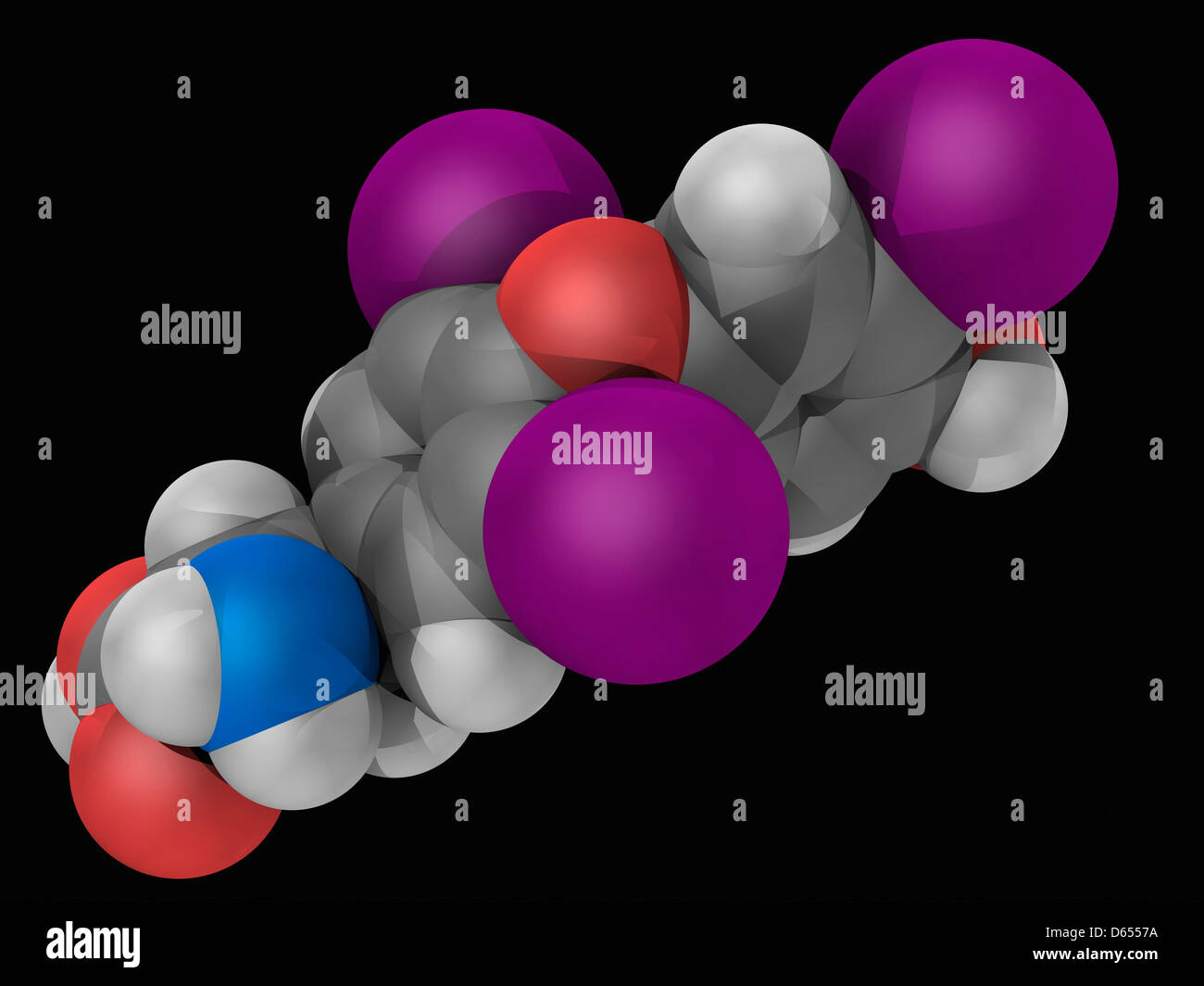 Liothyronine hormone molecule Stock Photo - Alamy