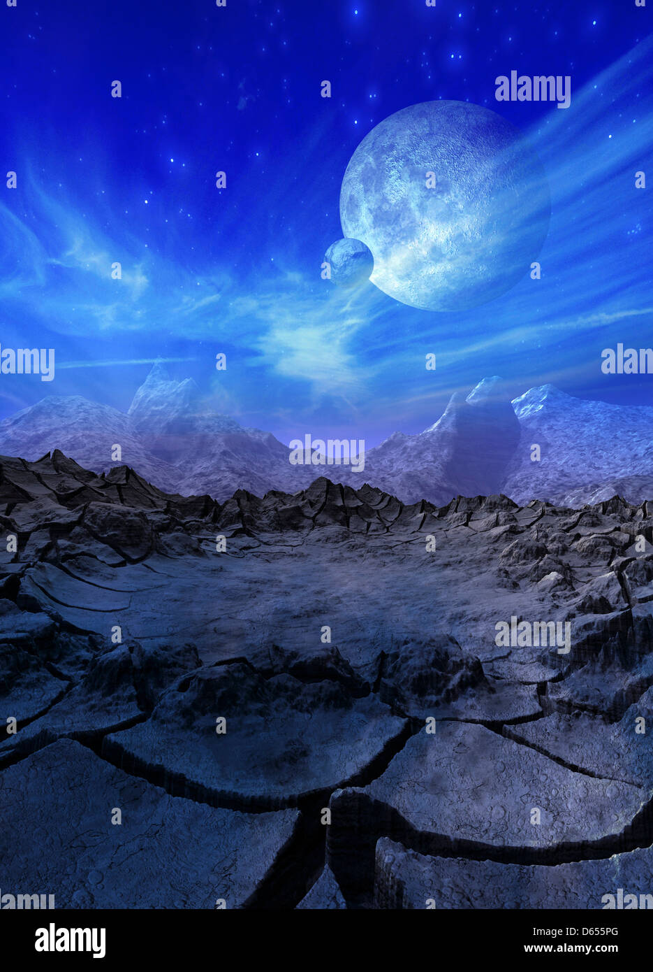 Alien planet, artwork Stock Photo - Alamy