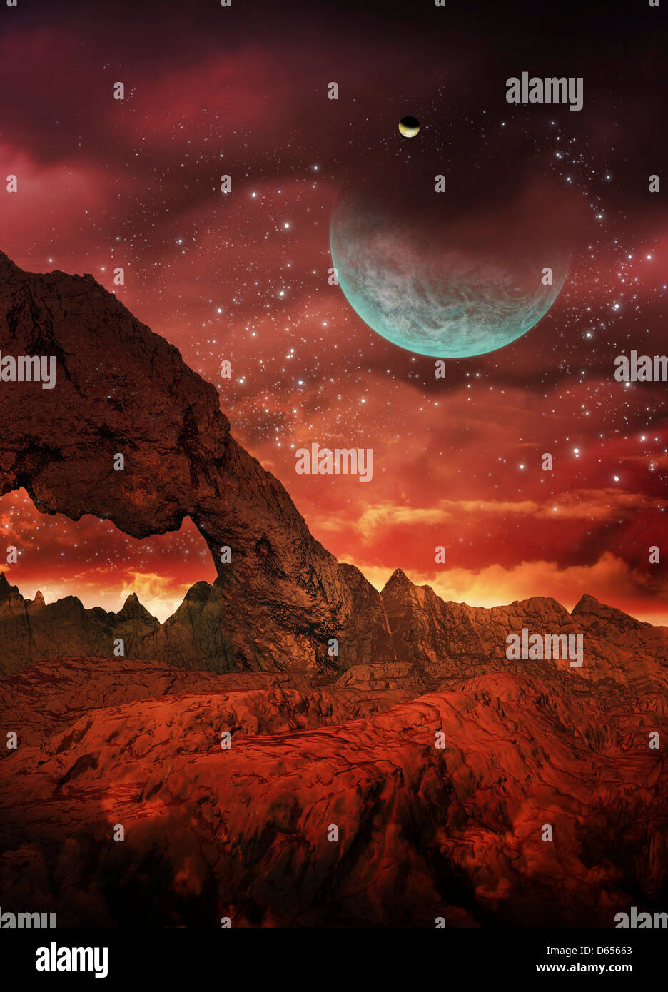 Alien planet artwork hi-res stock photography and images - Alamy