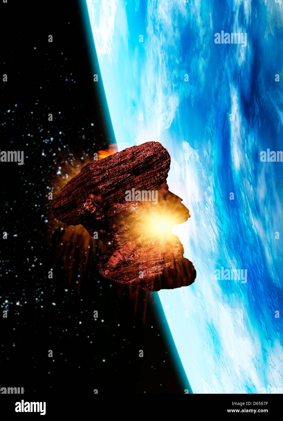 Space earth asteroid hi-res stock photography and images - Alamy