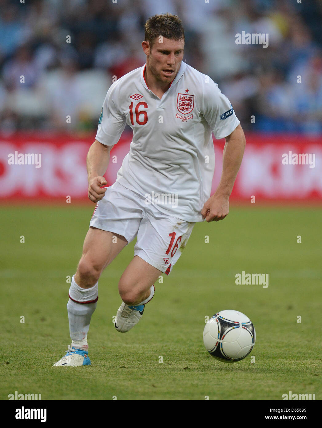 England's James Milner during UEFA EURO 2012 group D soccer match ...