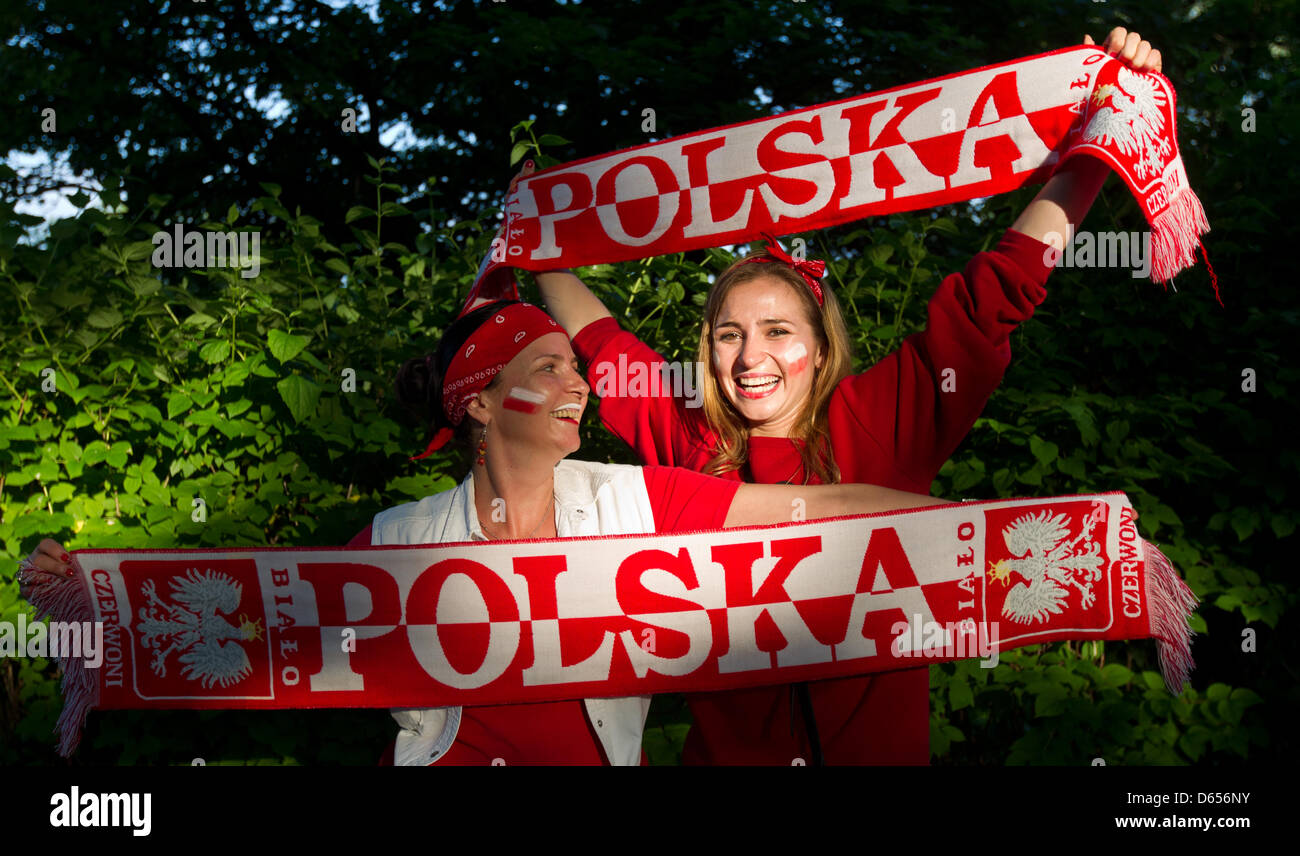 Polish football fans attend a public viewing in Gdansk, Poland, 12 June ...