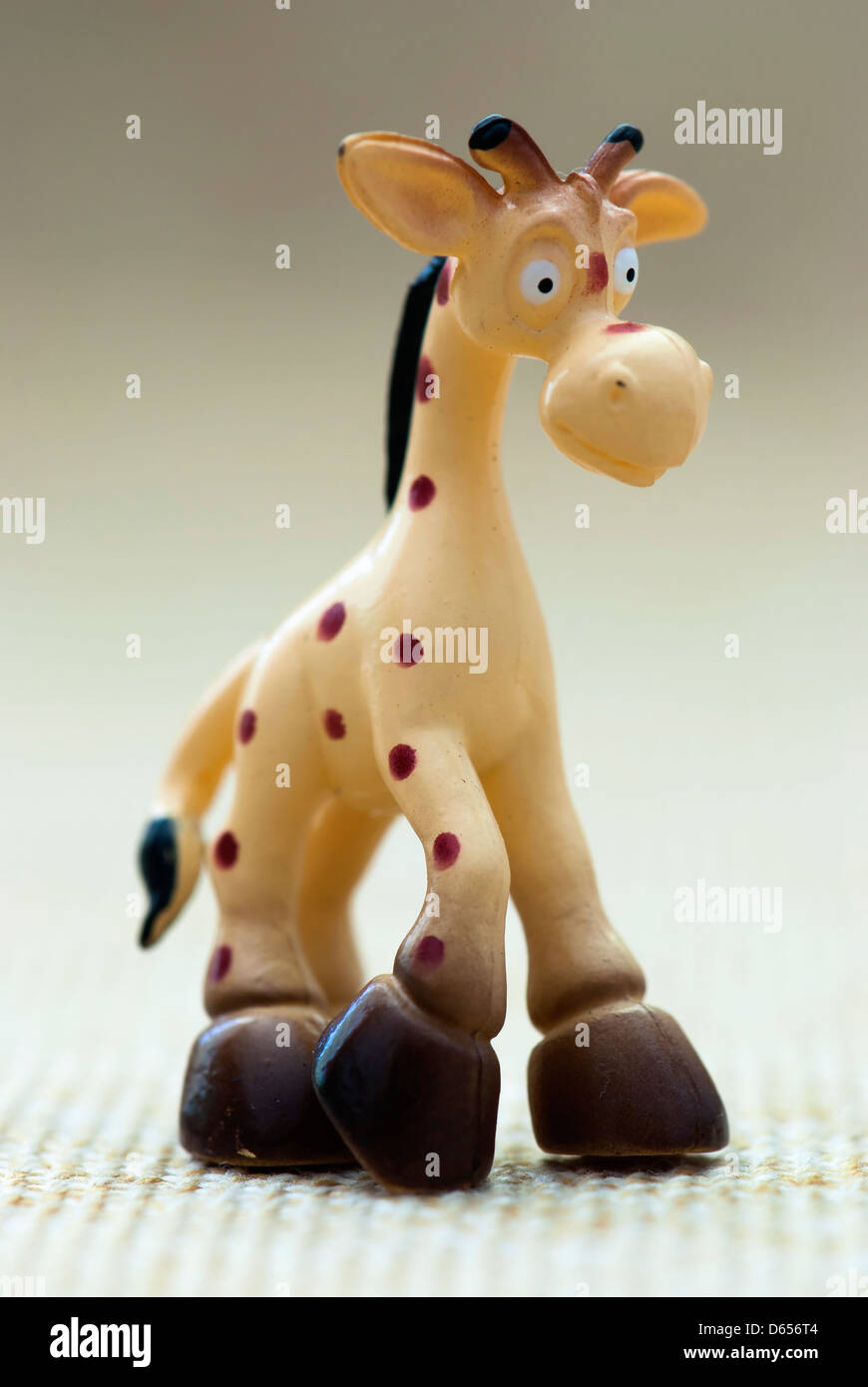 Plastic toy figurine – cute giraffe standing Stock Photo - Alamy