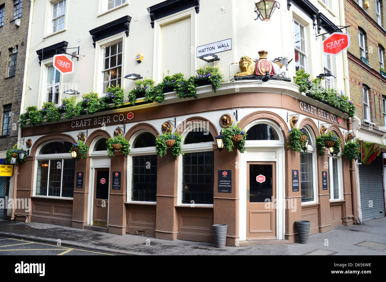 Craft Beer Co pub, Hatton Wall, near Chancery Lane, London, England UK ...