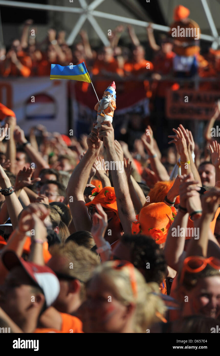 Dutch fans attend a public viewing prior to the UEFA EURO 2012 group B ...