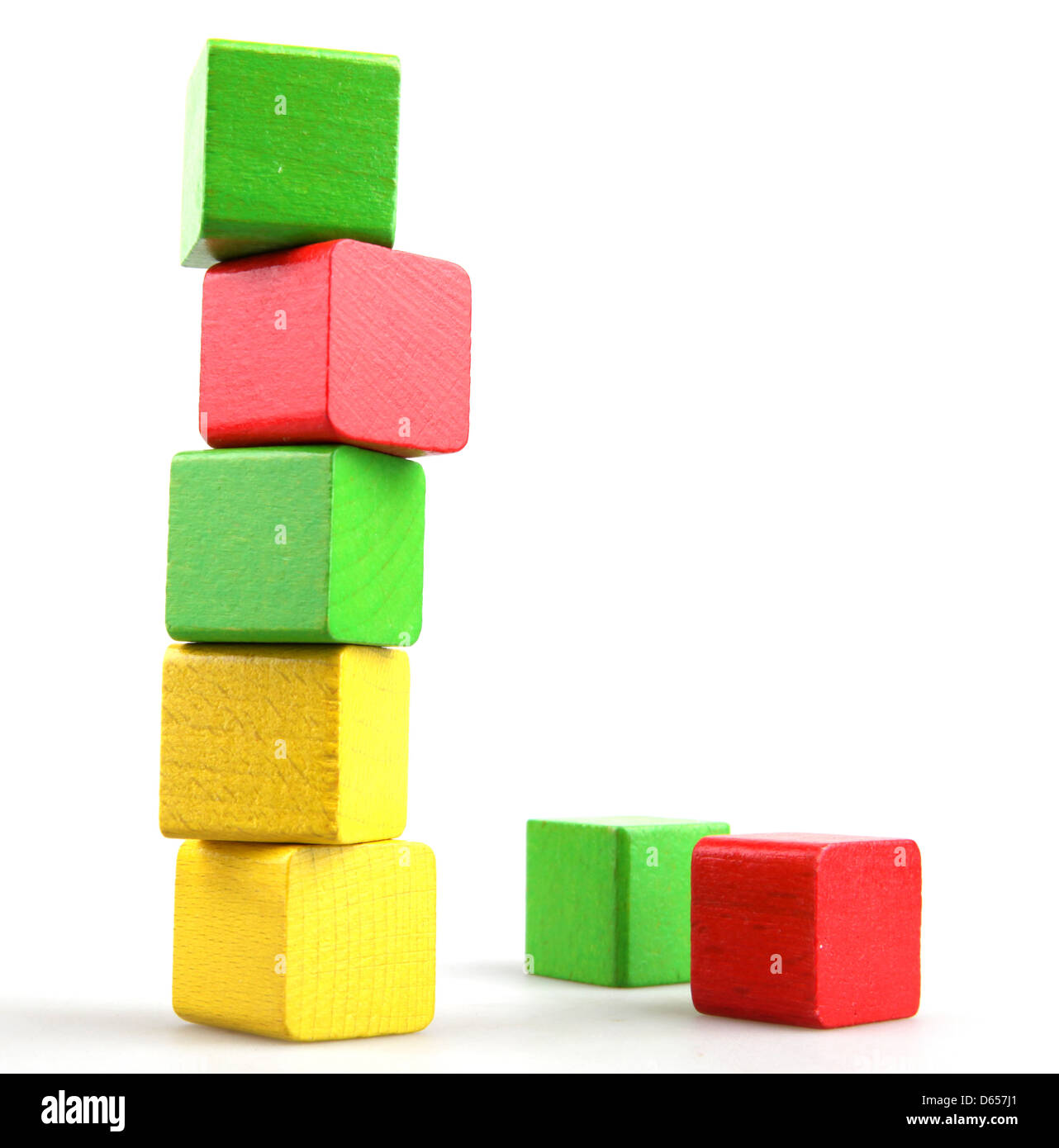 Column of building blocks Stock Photo - Alamy