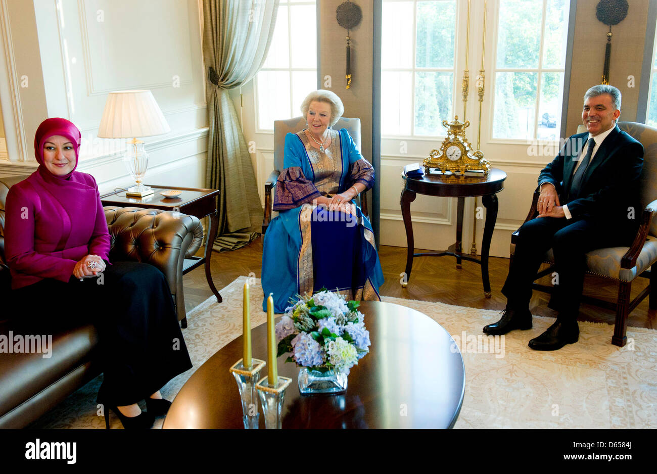 Queen Beatrix with President Abdullah Gul and Hayrunnisa Gul Queen ...