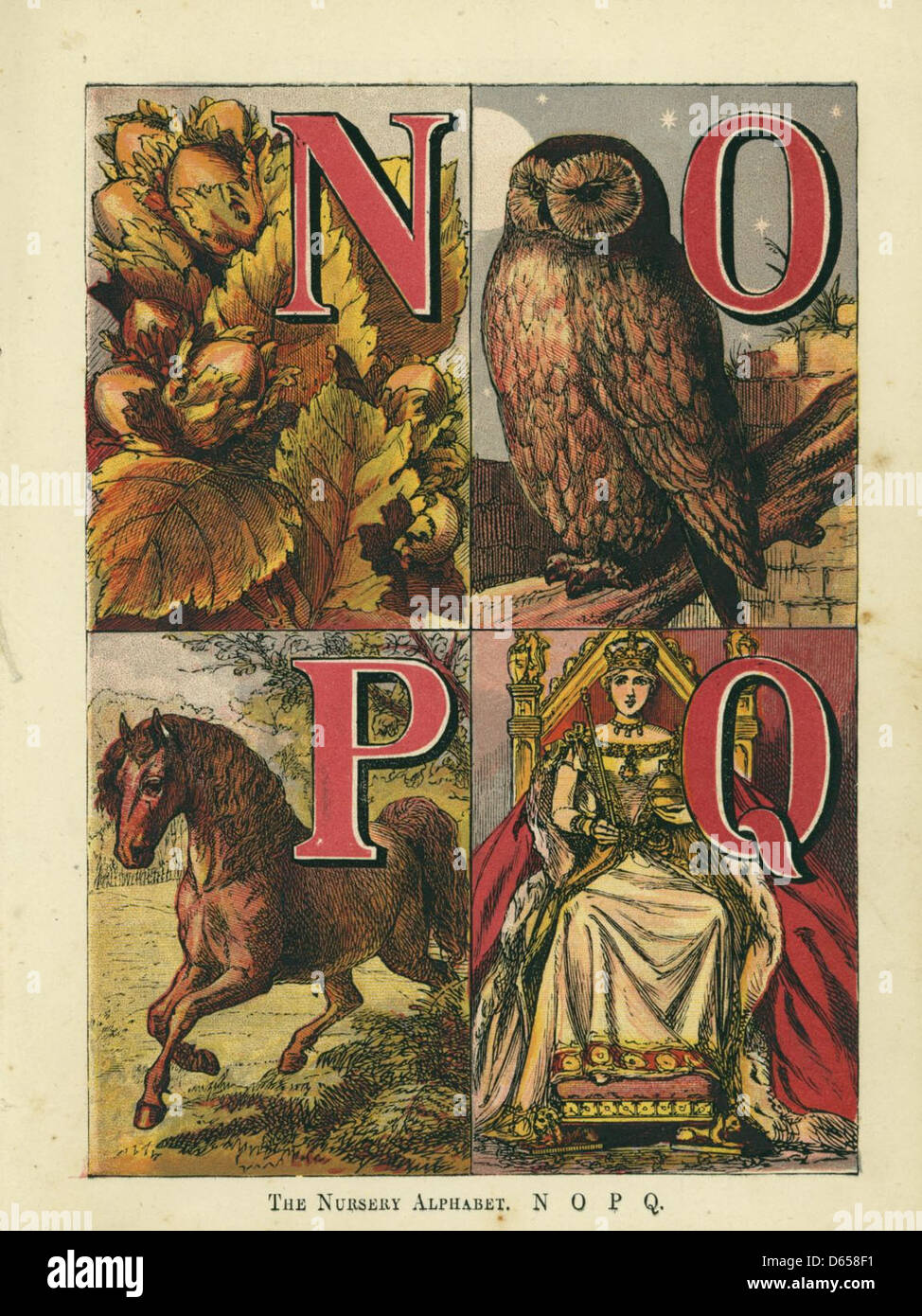 An educational illustration from *The Nursery Alphabet* book ...