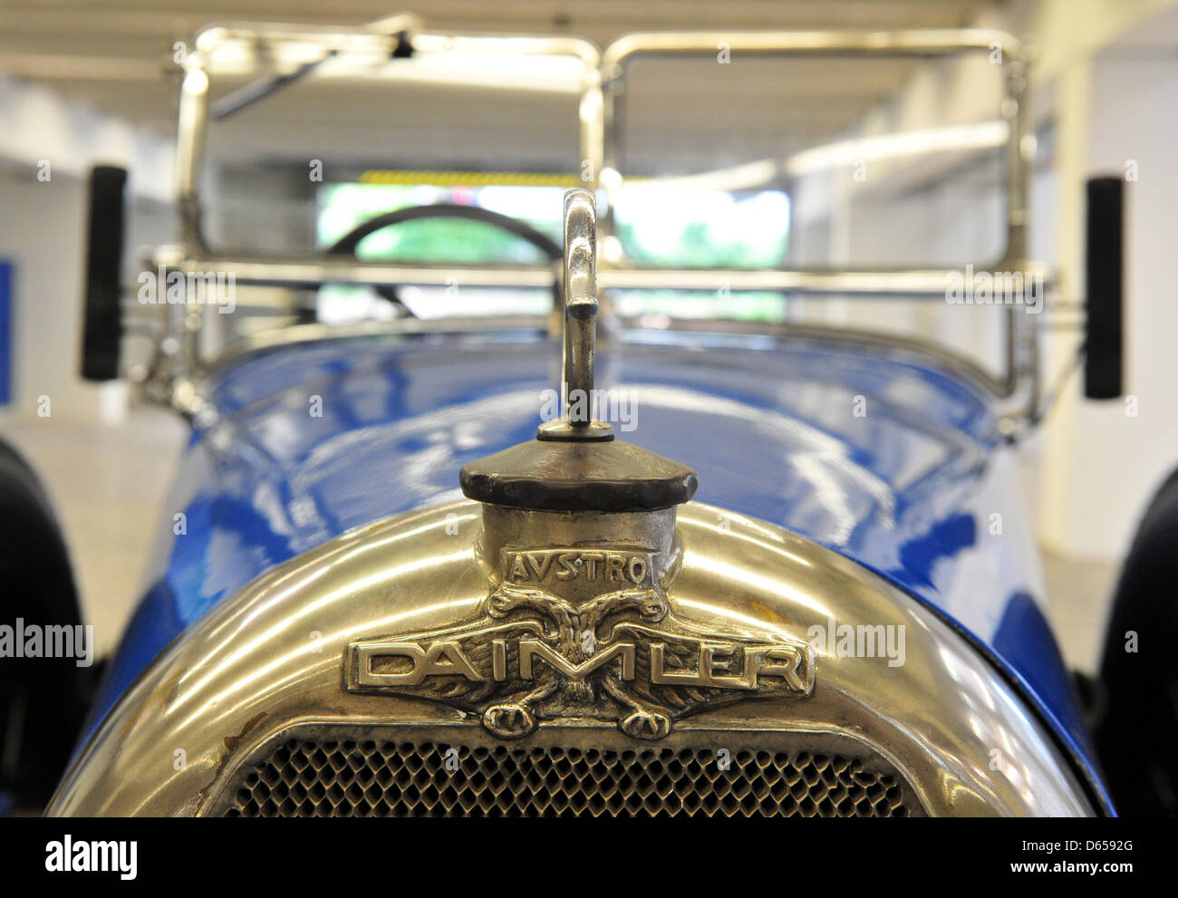 The radiator mascot of an Austro Daimler ADM I Phaeton is pictured in a ...