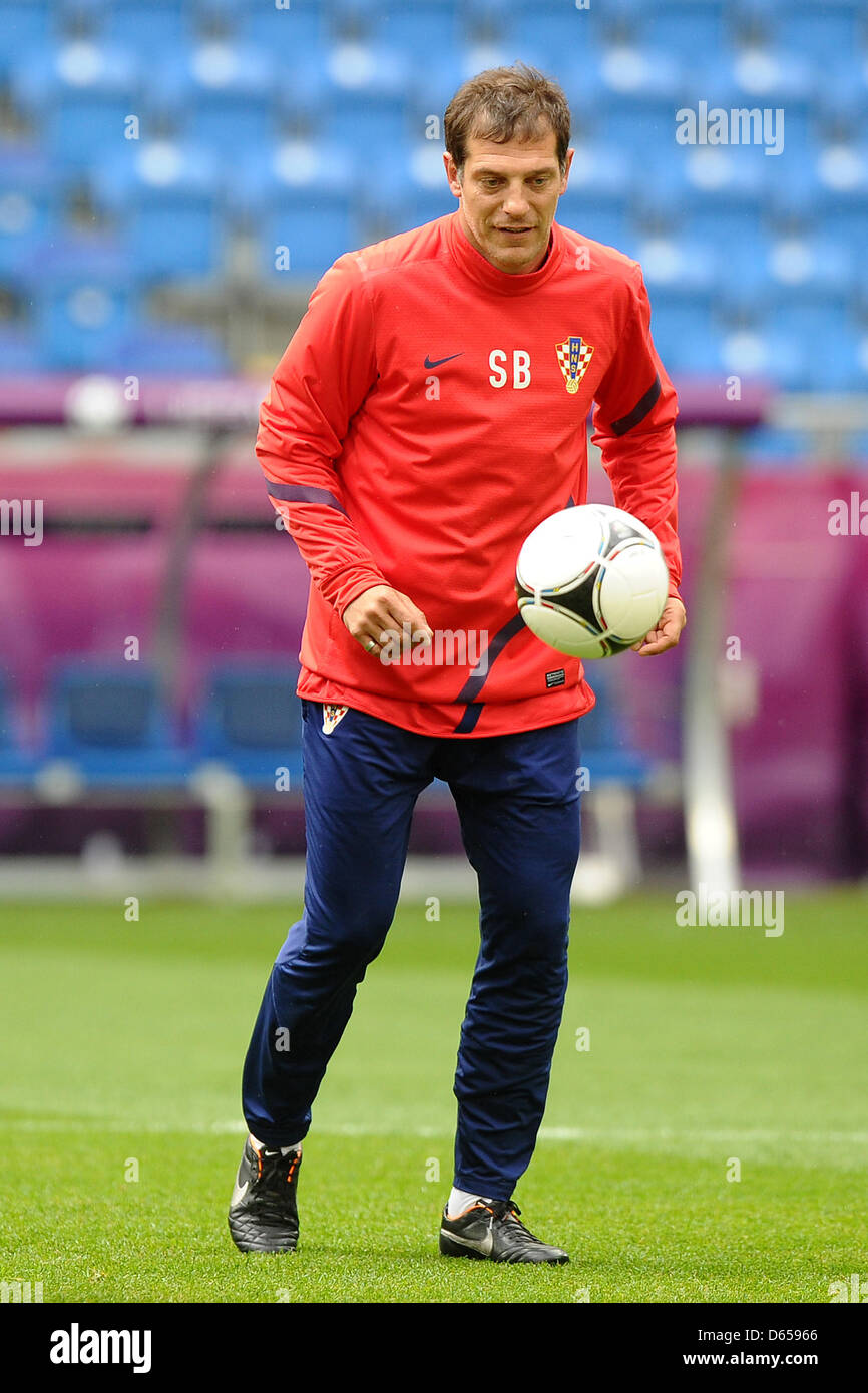 Croatian national soccer player Slaven Bilic takes part in a training ...