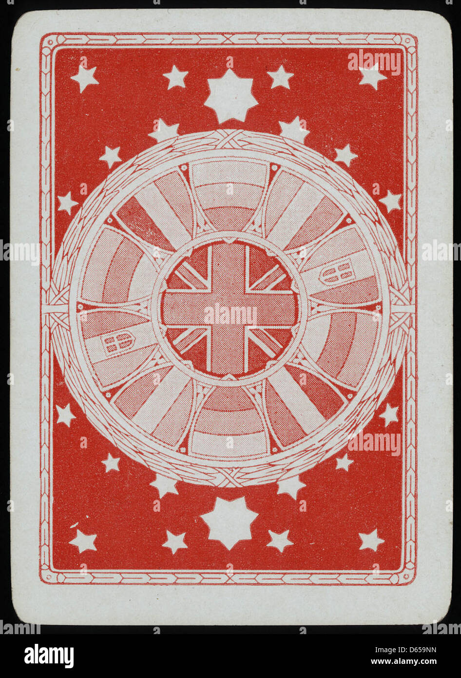 Vintage playing card back Stock Photo - Alamy