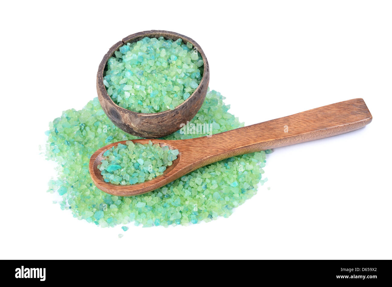 Salt for baths isolated on white background Stock Photo - Alamy