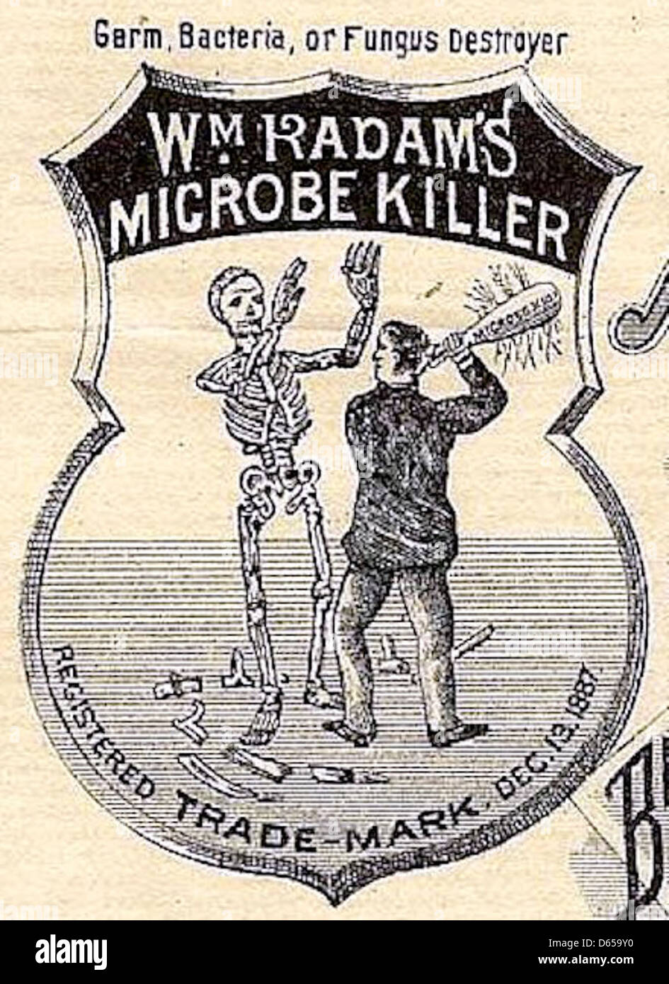 This 1887 label features Radam's Microbe Killer, a popular 19th-century ...