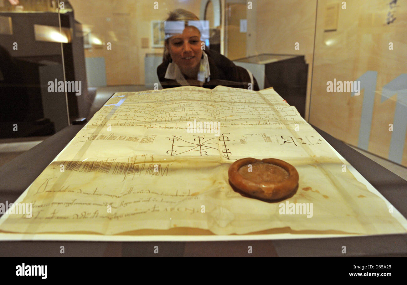 A certificate with the first mentioning of the name of the margrave of ...
