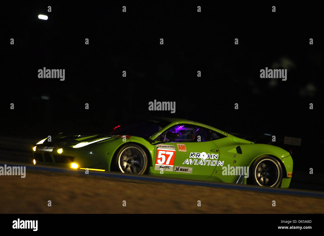 The LM GTE Am class Ferrari 458 Italia of Krohn Racing with drivers ...