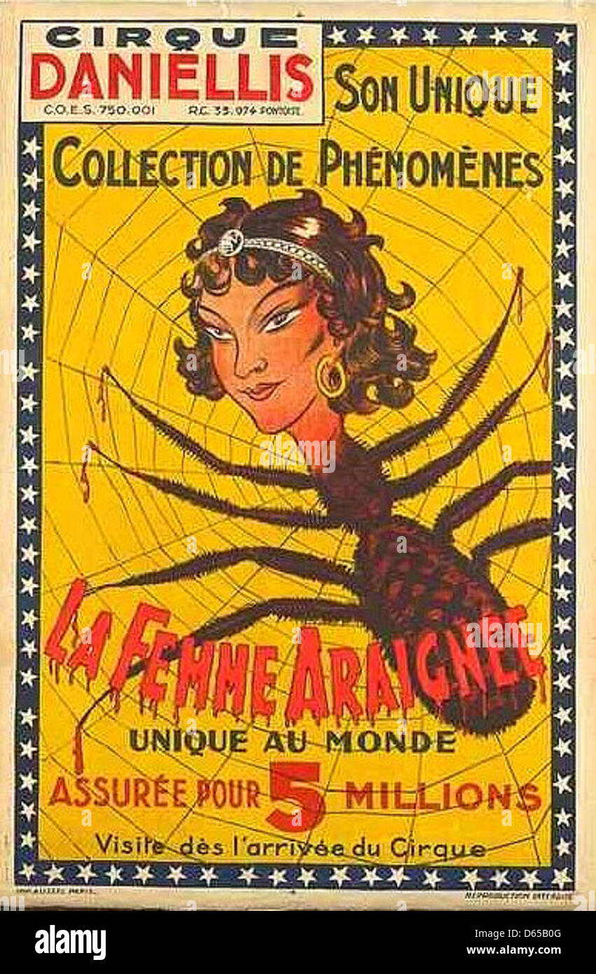 An illustration from a French circus performance featuring the ...