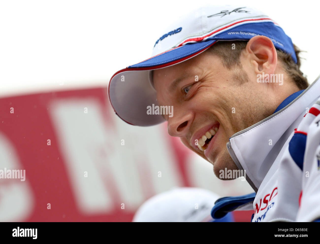 Alexander Wurz of the Toyota Team smiles on the race free day at the ...